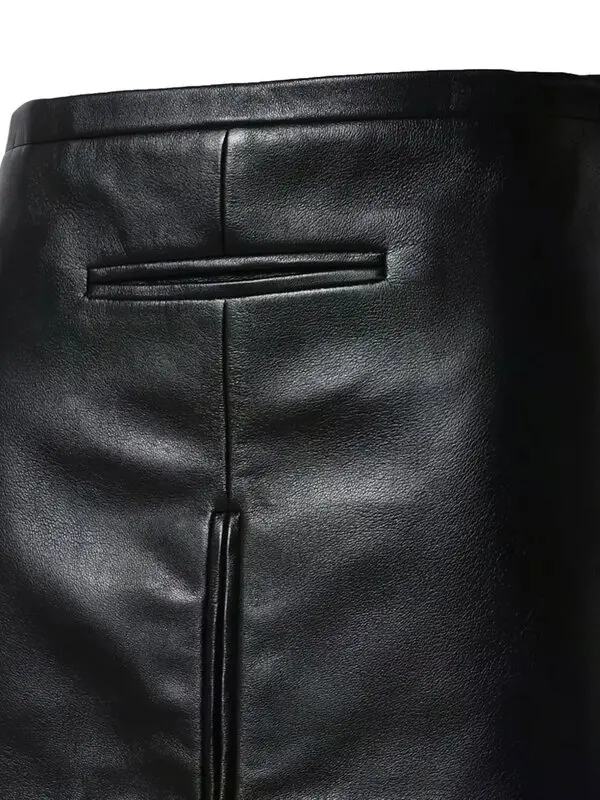 COURREGES Tailored Leather Mini Skirt