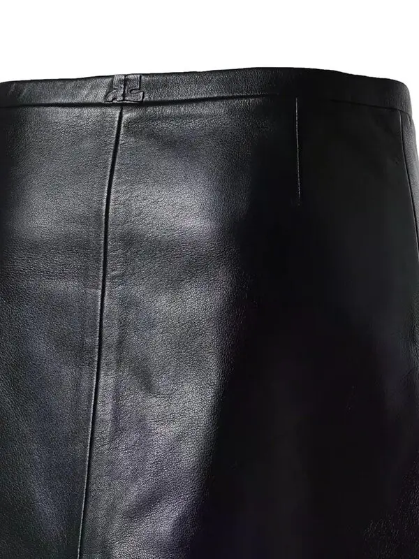 COURREGES Tailored Leather Mini Skirt