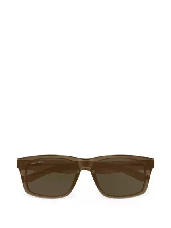 Balenciaga Rectangle-frame Sunglasses - Brown