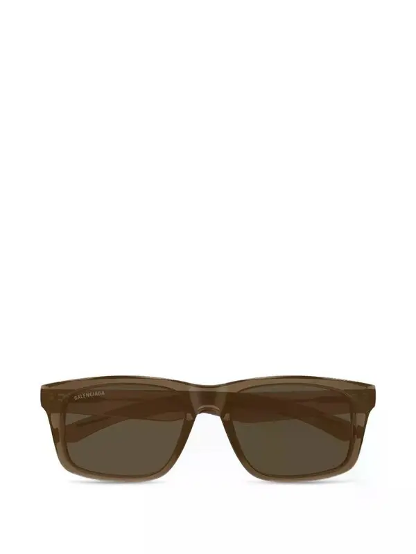 Balenciaga Rectangle Sunglasses - Brown