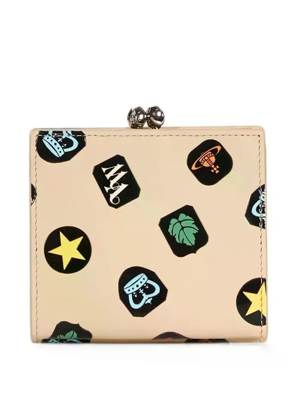 VIVIENNE WESTWOOD Graphic-print Orb-plaque Wallet - Neutrals