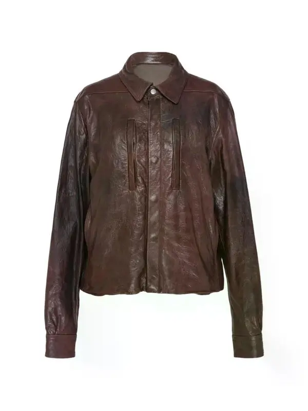 Rick Owens Alice Leather Jacket - Brown