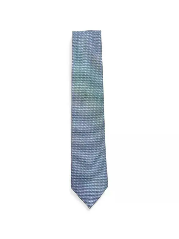 BOSS Micro-pattern Silk Tie - Blue