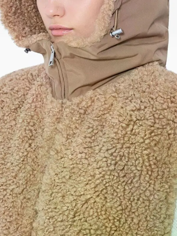 Moncler Sherpa-textured Hooded Jacket