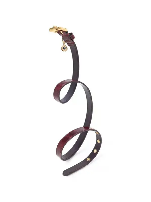 Maje Slim Leather Belt With Eyelets
