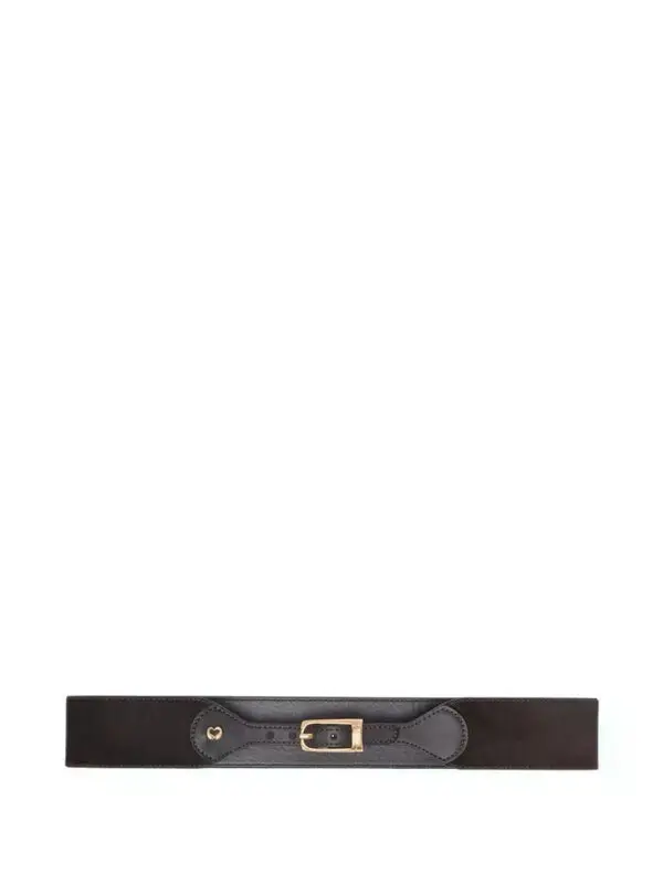 Maje Mixed Suede And Leather Corset Belt