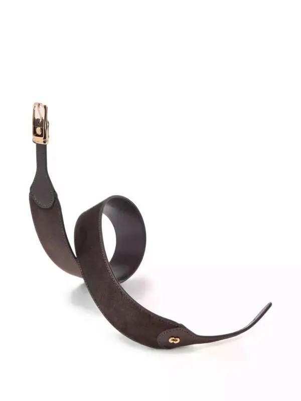 Maje Mixed Suede And Leather Corset Belt