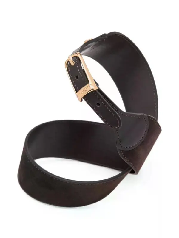 Maje Mixed Suede And Leather Corset Belt