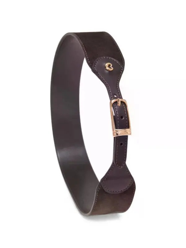 Maje Mixed Suede And Leather Corset Belt