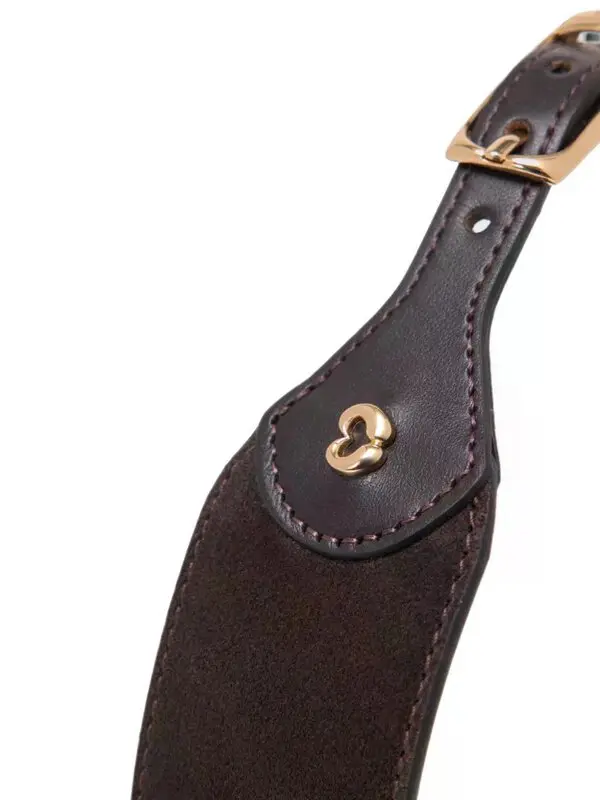 Maje Mixed Suede And Leather Corset Belt