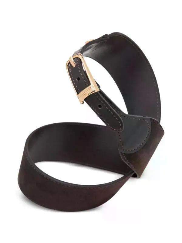 Maje Mixed Suede And Leather Corset Belt