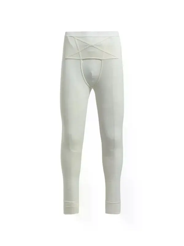 Rick Owens Pentagram-detail Thermal Leggings - Neutrals