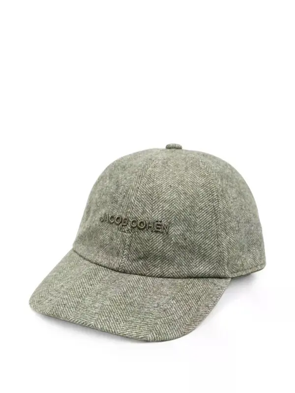 Jacob Cohen Herringbone-pattern Logo-embroidered Baseball Cap