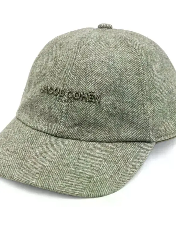 Jacob Cohen Herringbone-pattern Logo-embroidered Baseball Cap