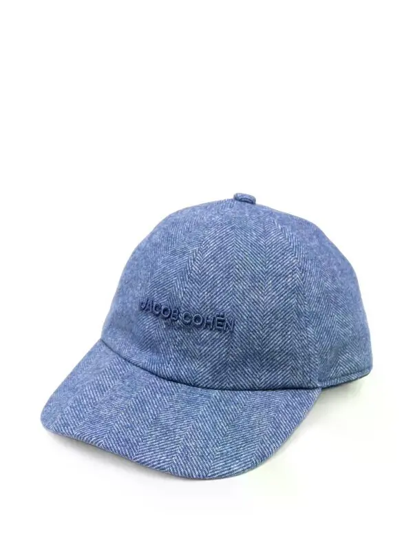 Jacob Cohen Herringbone-pattern Logo-embroidered Baseball Cap