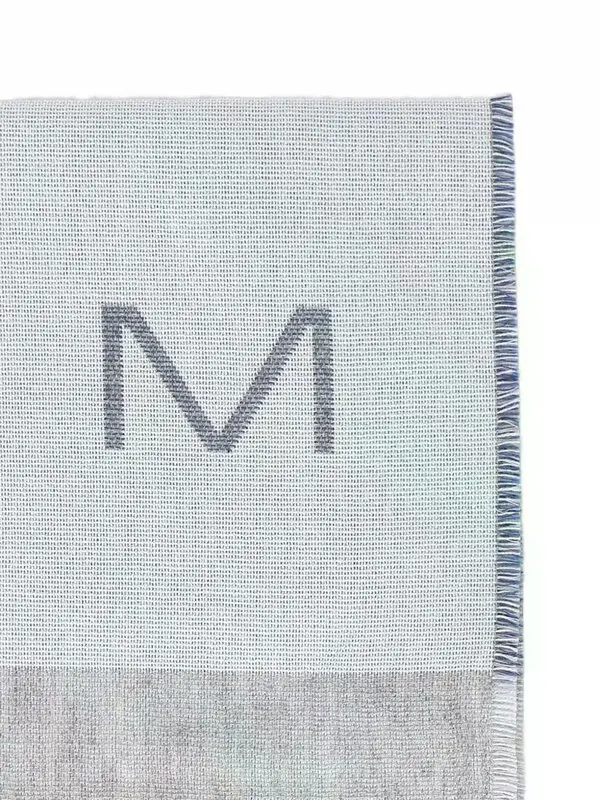 Max Mara Logo-intarsia Fringed Scarf