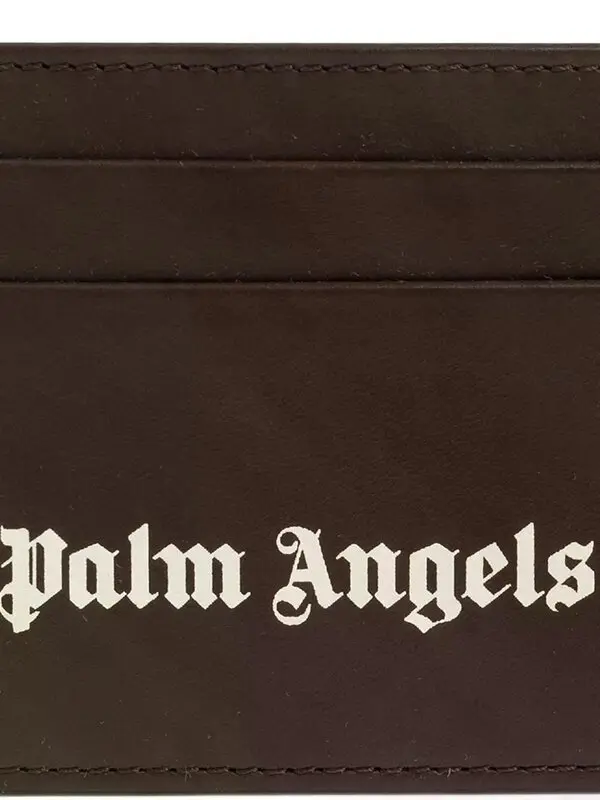 Palm Angels Logo-print Leather Card Holder