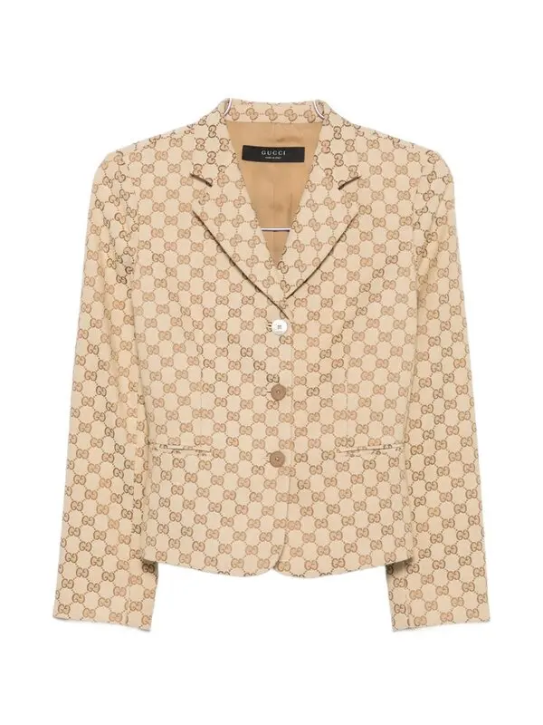Gucci Gg Cotton Jacket - Beige