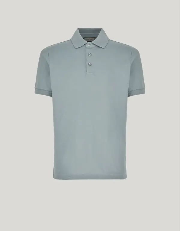 Canali Polo Shirt In Soft Cotton Piqu
