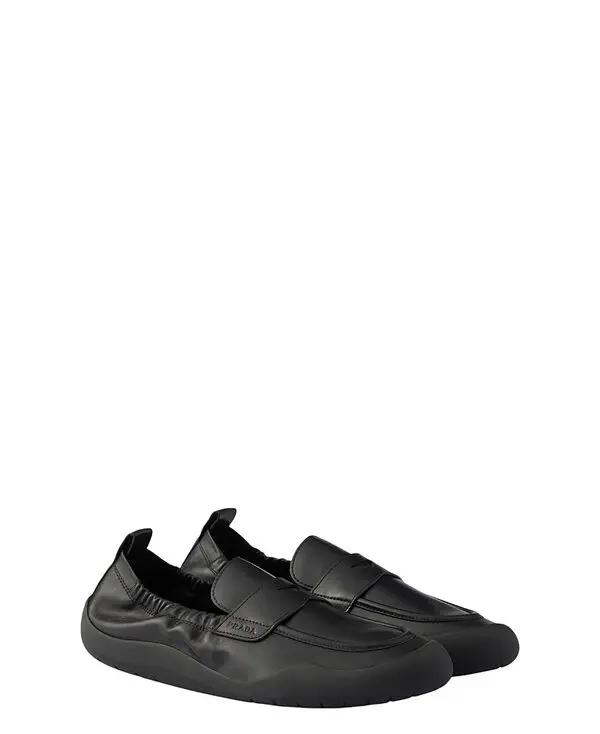 Prada Speedrock Leather Loafers - Black