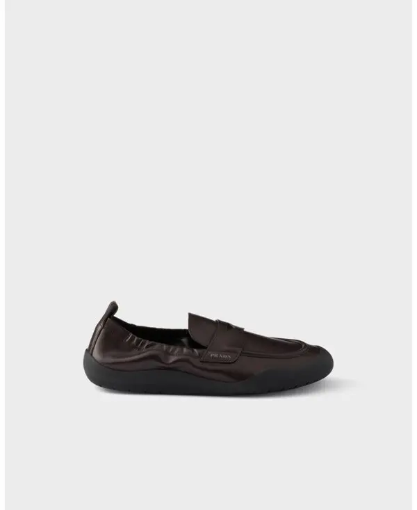 Prada Speedrock Leather Loafers - Brown
