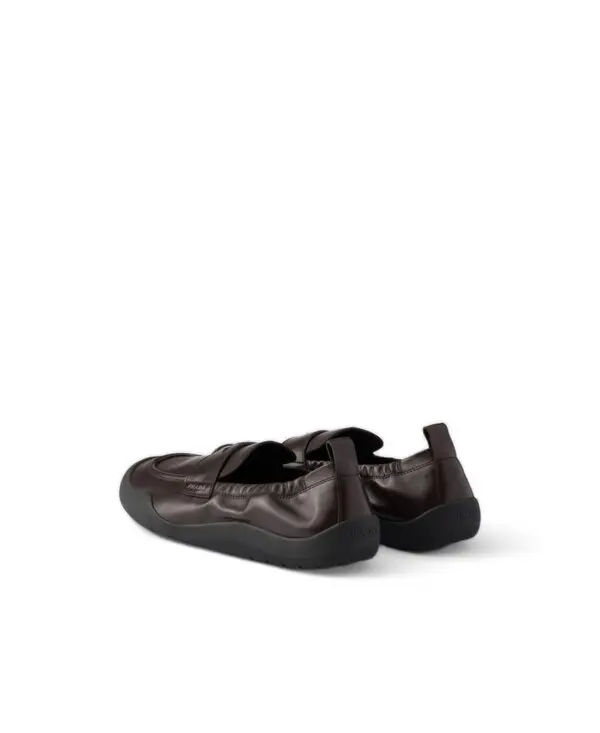 Prada Speedrock Leather Loafers - Brown