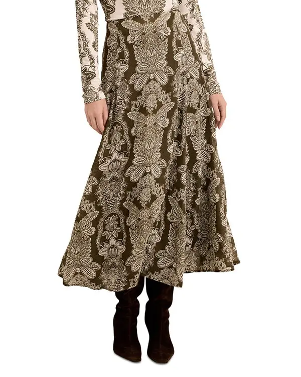 MARIE OLIVER Emryn A Line Midi Skirt