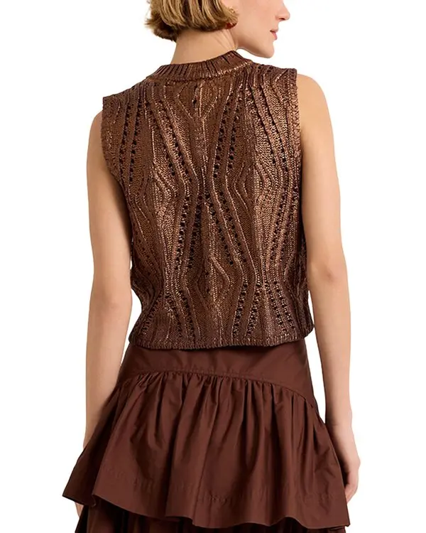 MARIE OLIVER Mcguire Cotton-blend Mock Neck Top