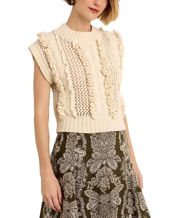 MARIE OLIVER Kennedy Wool-blend Textured Top