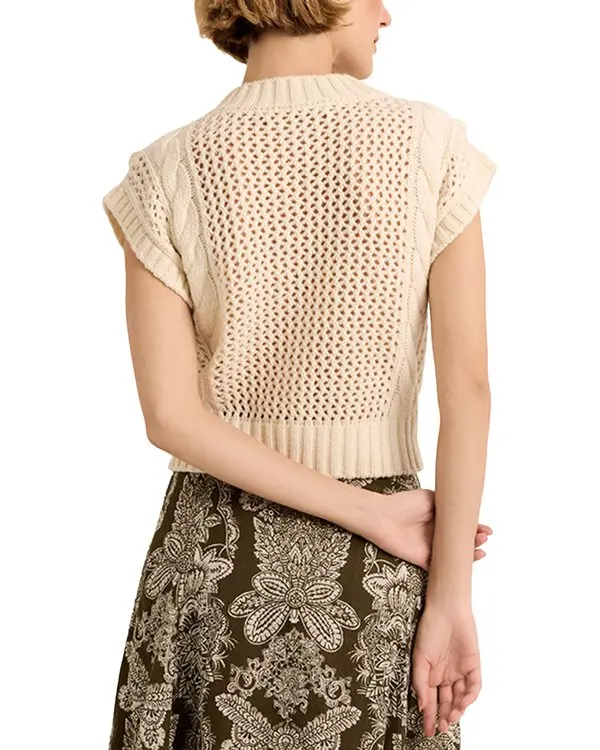 MARIE OLIVER Kennedy Wool-blend Textured Top