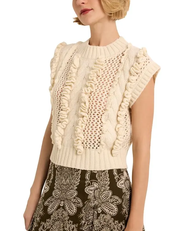 MARIE OLIVER Kennedy Wool-blend Textured Top