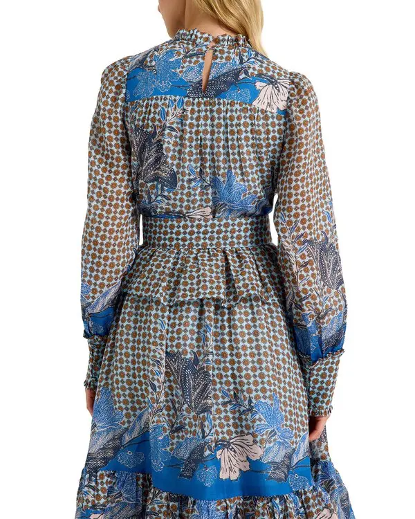 MARIE OLIVER Eleanor Tiered Ruffle Trim Dress