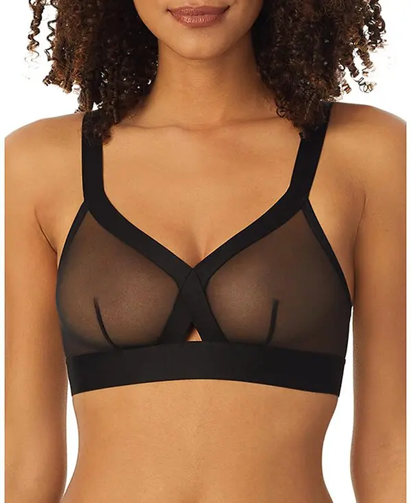 Dkny Sheers Triangle Bralette - Black