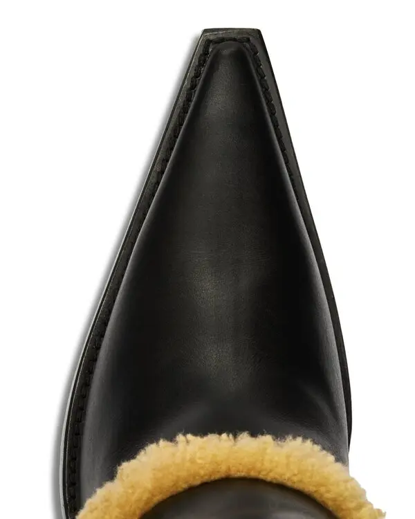 Moschino Faux Leather & Faux Shearling Boots