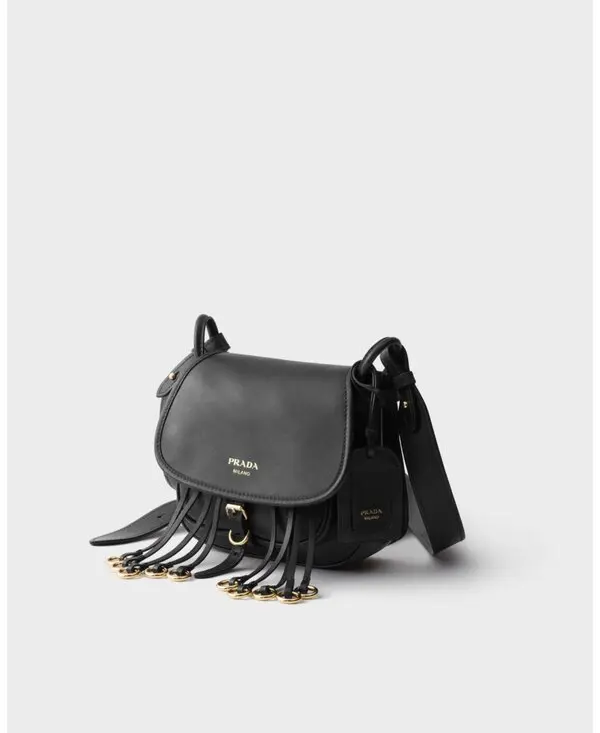 Prada Corsaire Mini Aged Leather Shoulder Bag