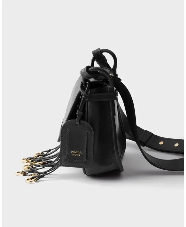 Prada Corsaire Mini Aged Leather Shoulder Bag