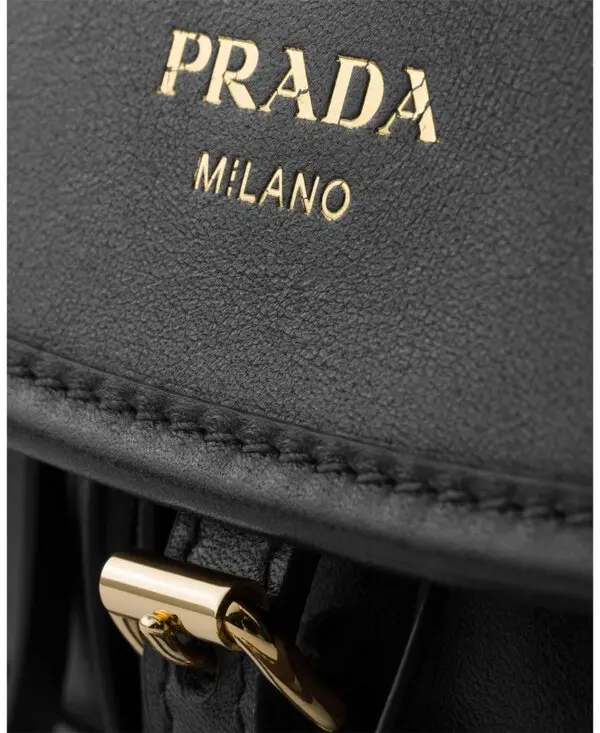 Prada Corsaire Mini Aged Leather Shoulder Bag