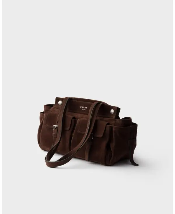 Prada Medium Suede Tote Bag
