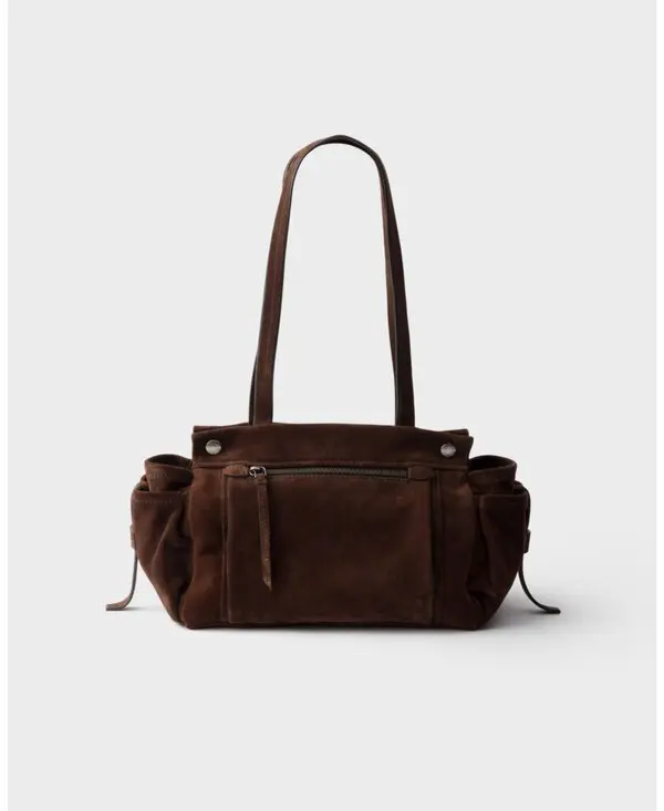 Prada Medium Suede Tote Bag