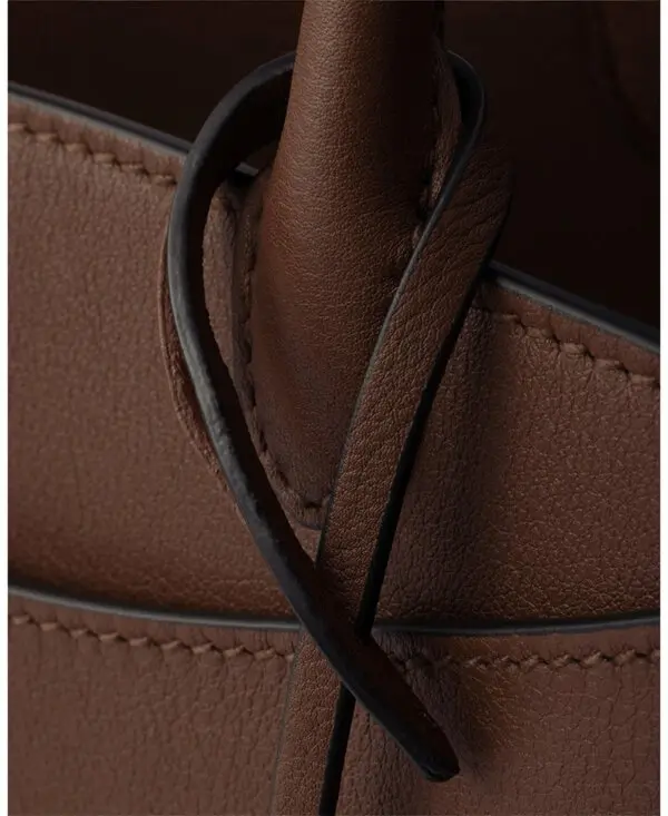 Prada Prelude Large Leather Top Handle Bag - Brown