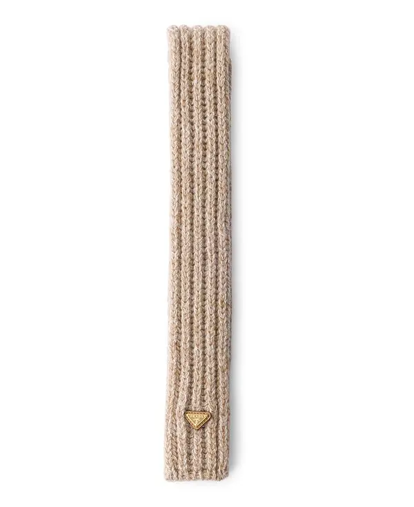 Prada Wool And Mouline Cashmere Scarf - Grey