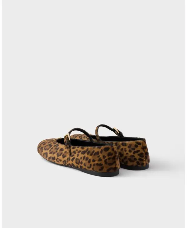 Prada Printed Leather Ballerinas