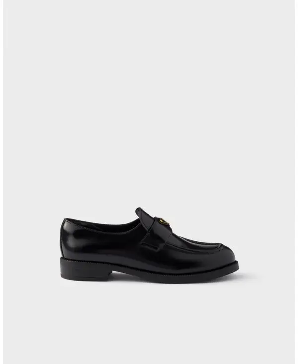 Prada Brushed Leather Loafers