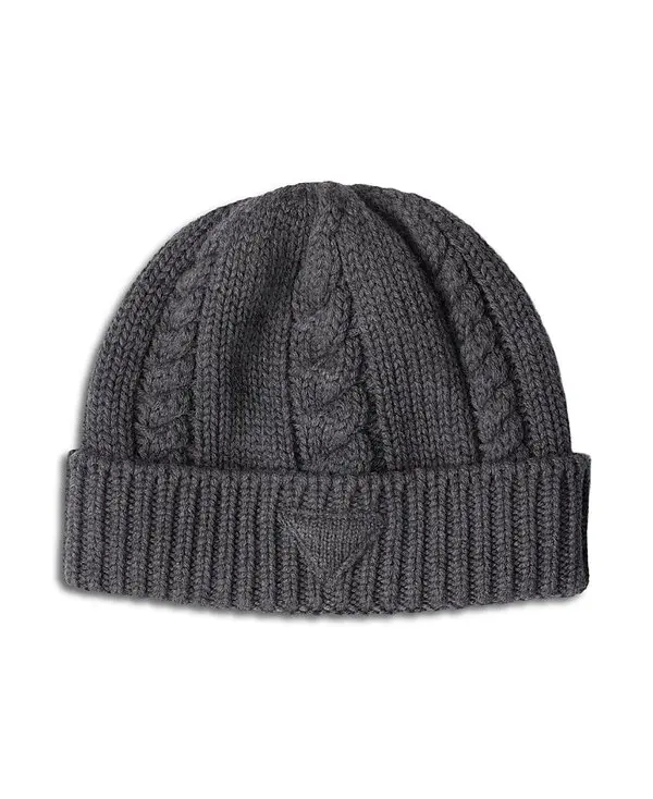 Prada Wool Beanie - Grey
