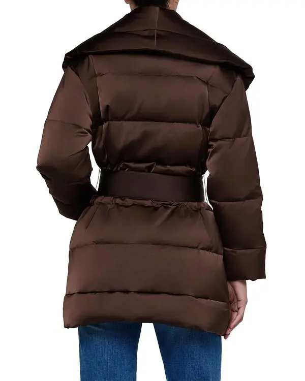 L'Agence Glacier Shawl Collar Down Puffer Coat
