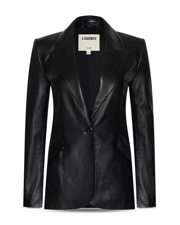 L'Agence Chamberlain Leather Blazer