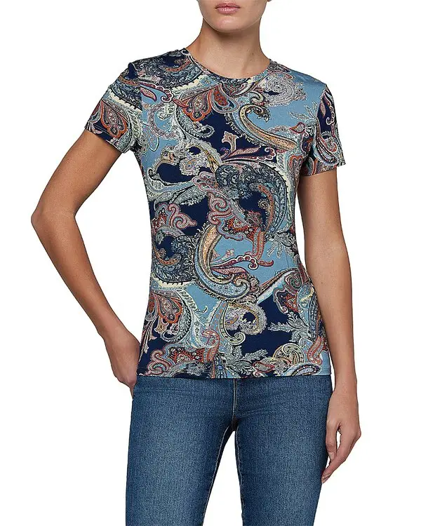 L'Agence Ressi Crewneck Short Sleeve Top