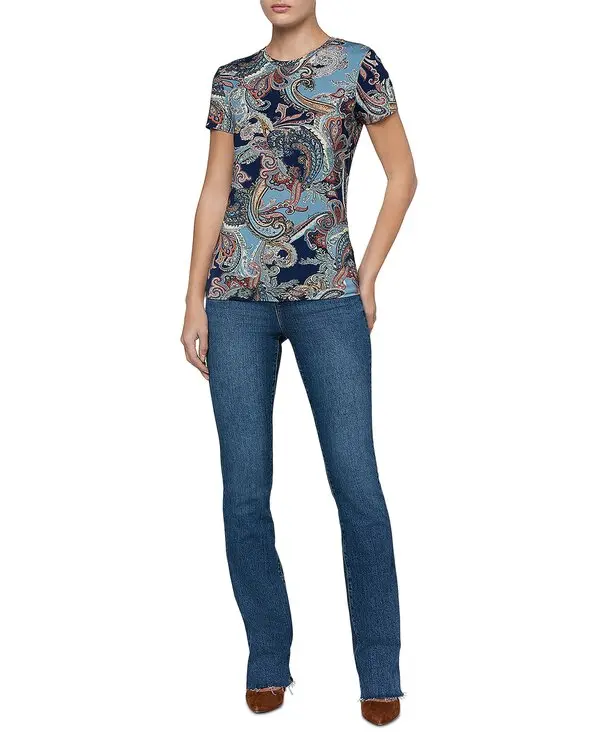 L'Agence Ressi Crewneck Short Sleeve Top