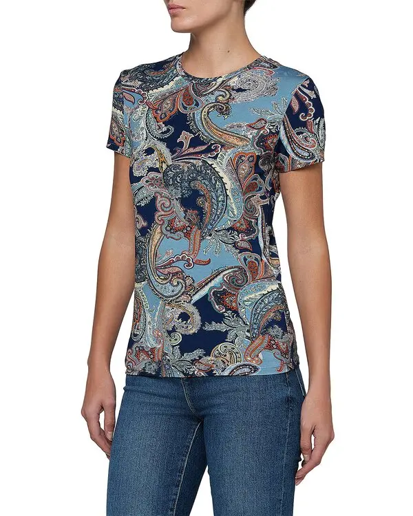 L'Agence Ressi Crewneck Short Sleeve Top