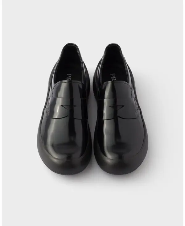 Prada Brushed Leather Loafers